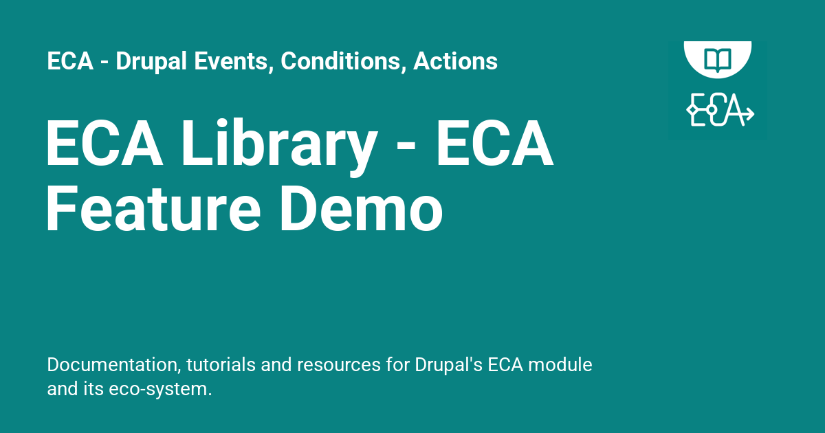 Eca Library Eca Feature Demo Eca Drupal Events Conditions Actions